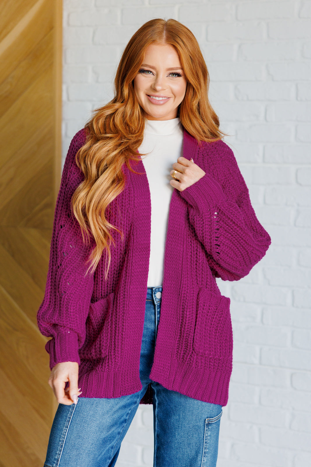 Leonie® | Misschien Monday Cardigan in Berry – Eileen Mode